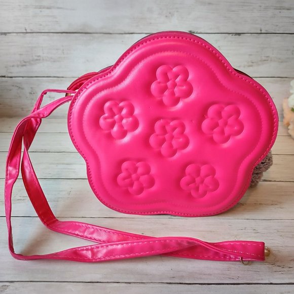 Bags | 8 Pink Flower Bagpurse Wpuffy Foam Front Adjustableremovable New ...